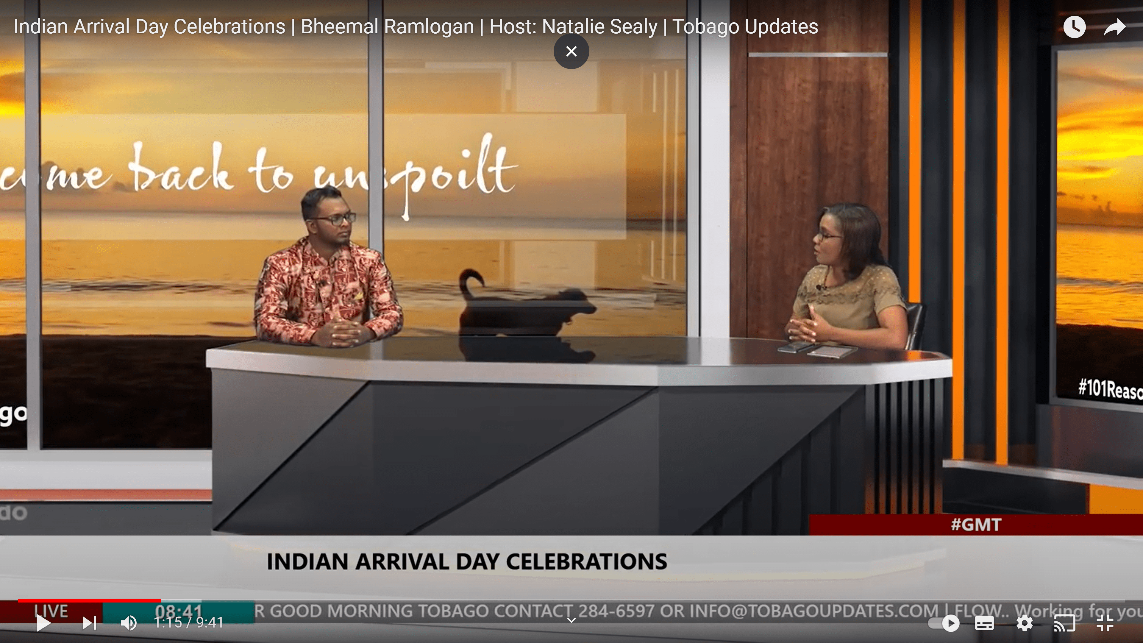 Indian Arrival Day Celebrations | Bheemal Ramlogan | Host: Natalie ...