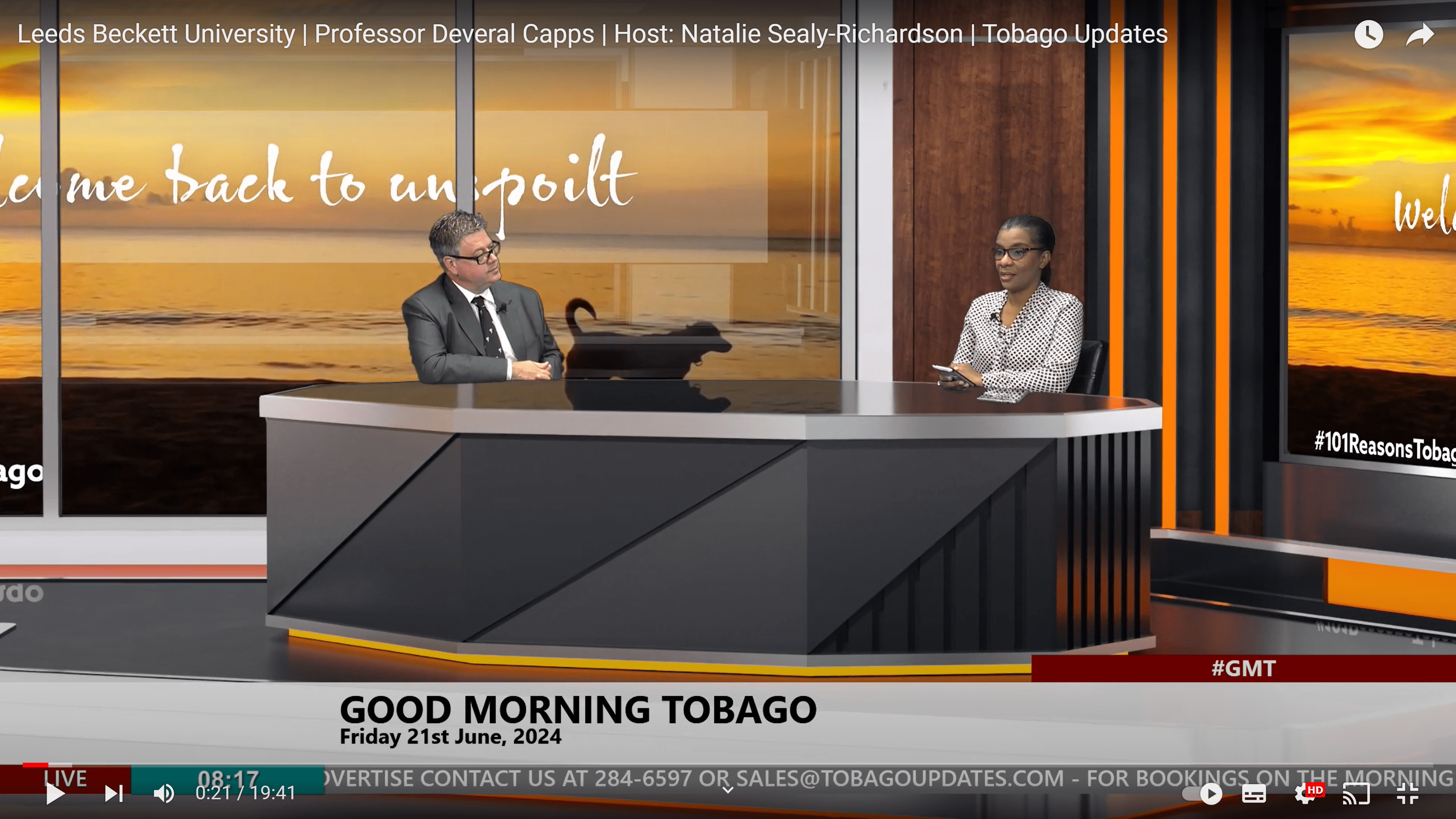 Leeds Beckett University | Professor Deveral Capps | Tobago Updates ...