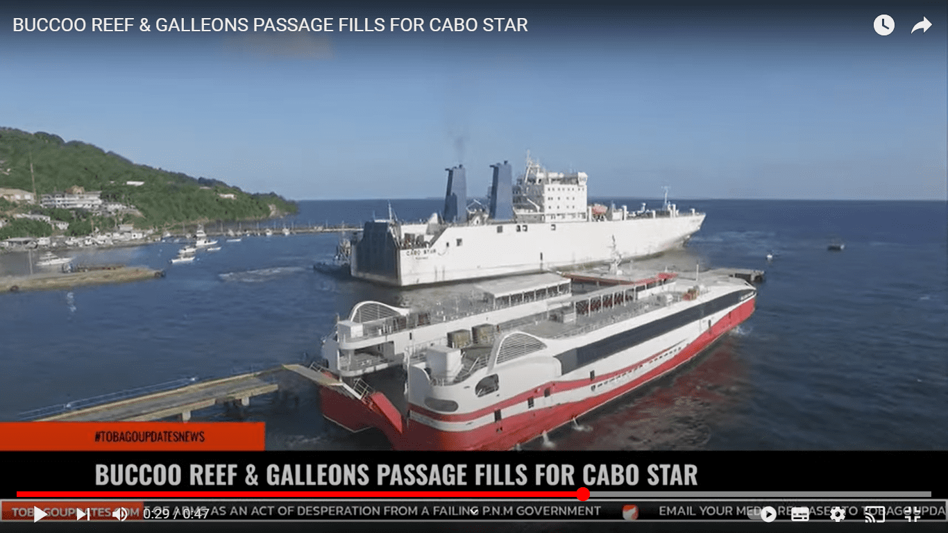 Buccoo Reef and Galleon’s Passage fills in for MV Cabo Star - Tobago ...