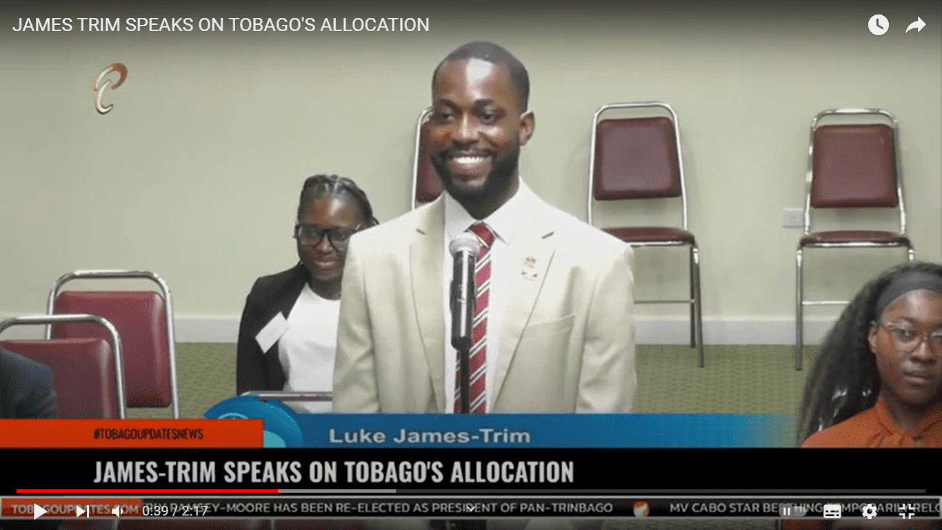 Luke James-Trim Speaks on Tobago’s Allocation: Youth Leader Voices ...